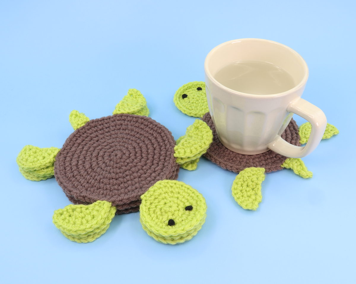 Shelldon The Turtle Coaster Crochet Kit – Animal Crochet Store